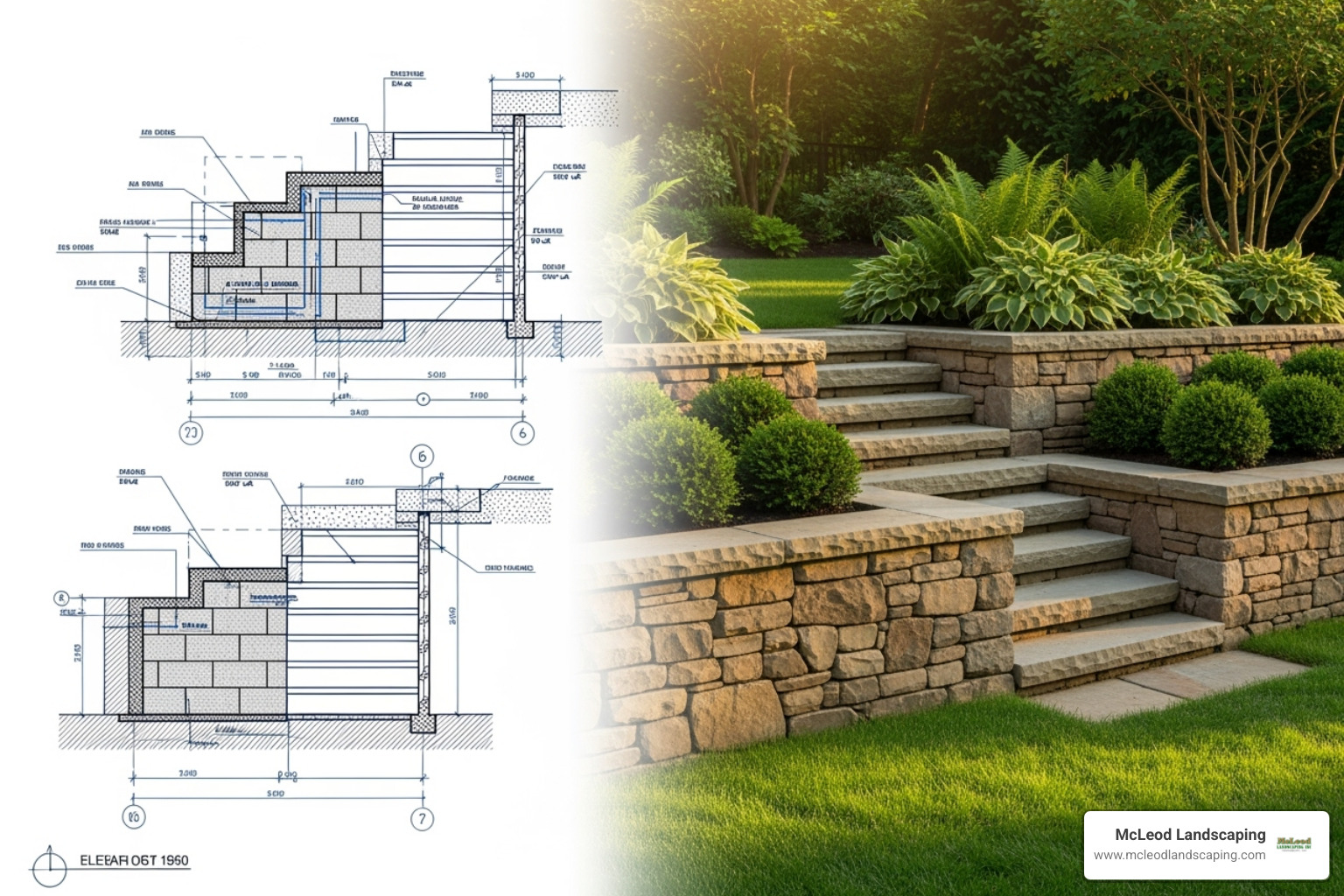 Retaining wall with steps: Stunning 2025 Design