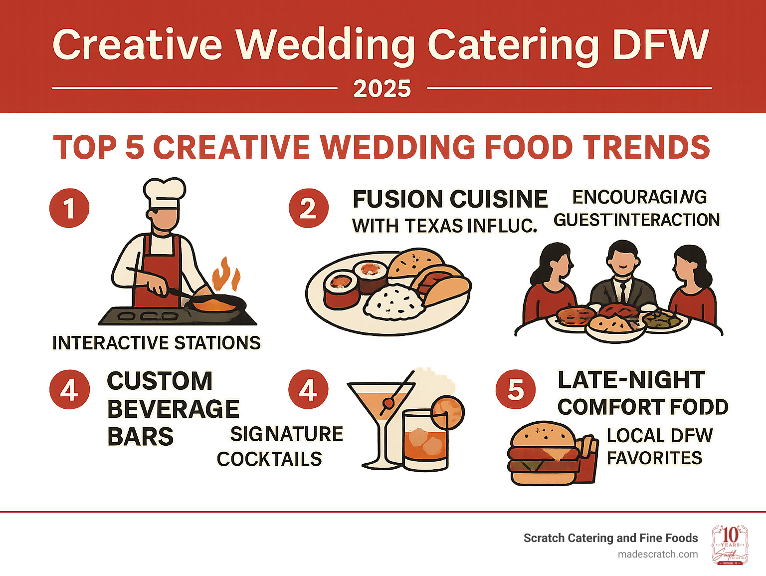 Creative Wedding Catering DFW: Top 5 Unforgettable Ideas