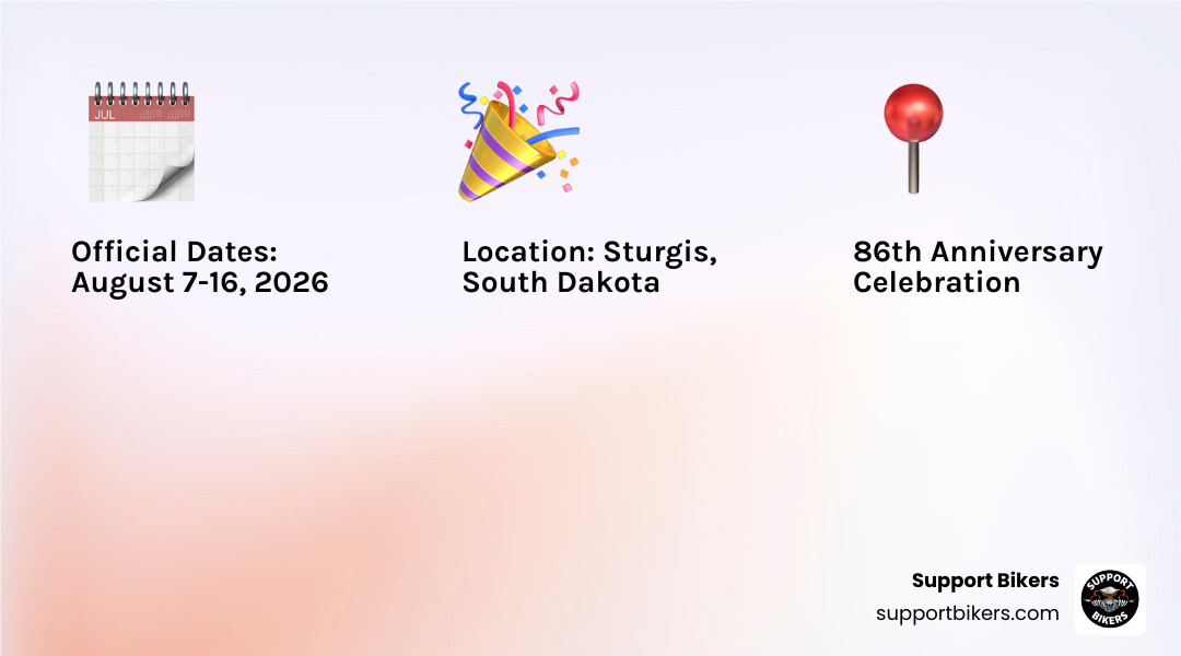 When is Sturgis 2026: Essential 86th Dates