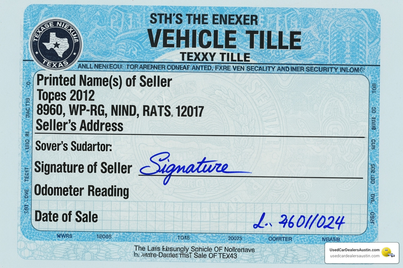 How to transfer used car ownership texas: 5 Seamless Steps
