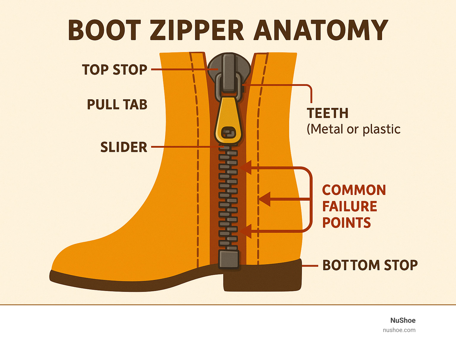 Zipper repair boots: 1 Fix to Never Get Stuck!