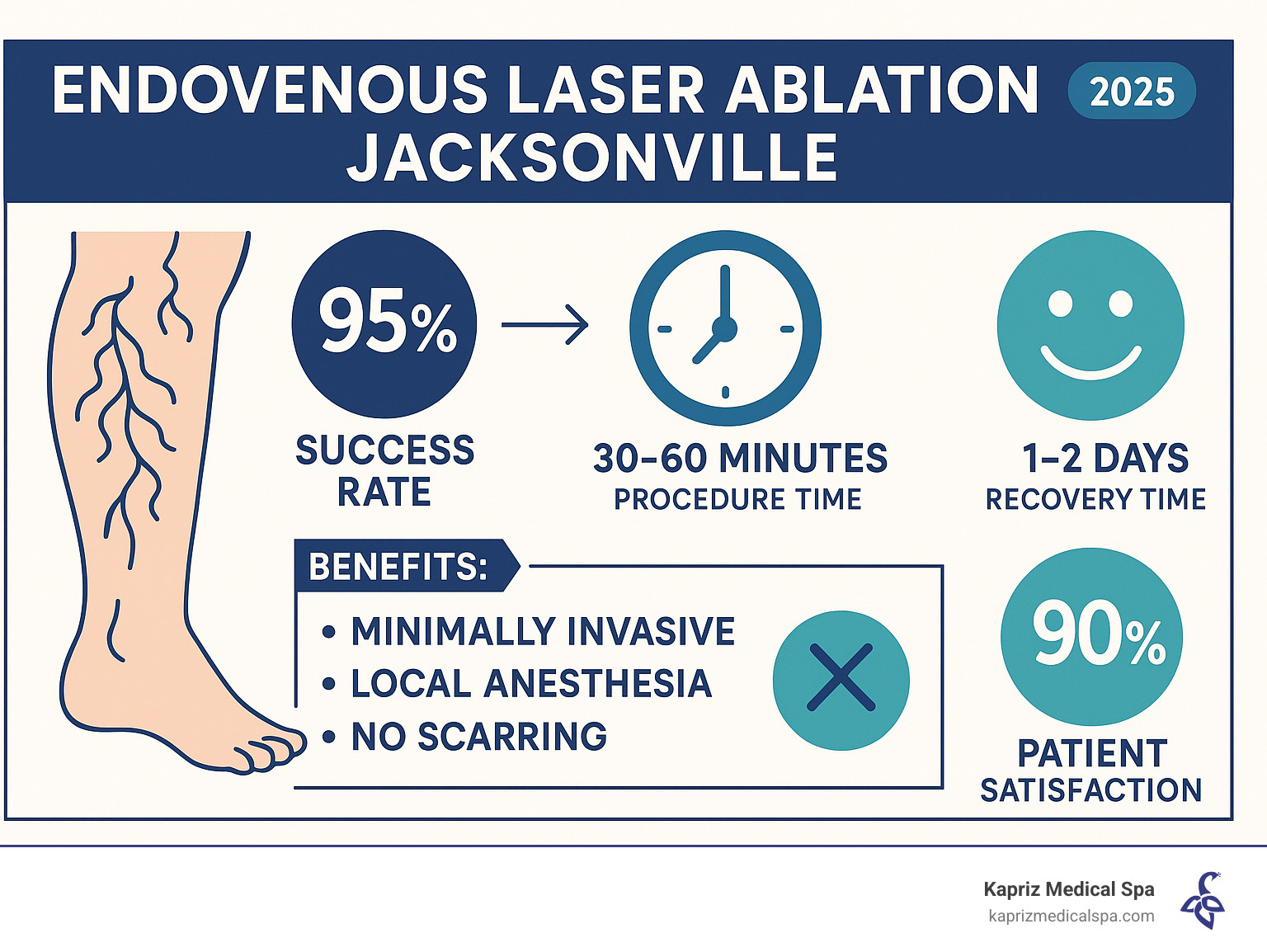 Endovenous laser ablation Jacksonville: 2025 Zap!