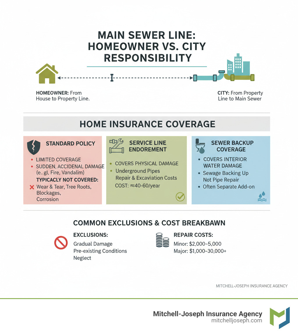 Does Home Insurance Cover Main Sewer Line: Avoid 2025 Risk