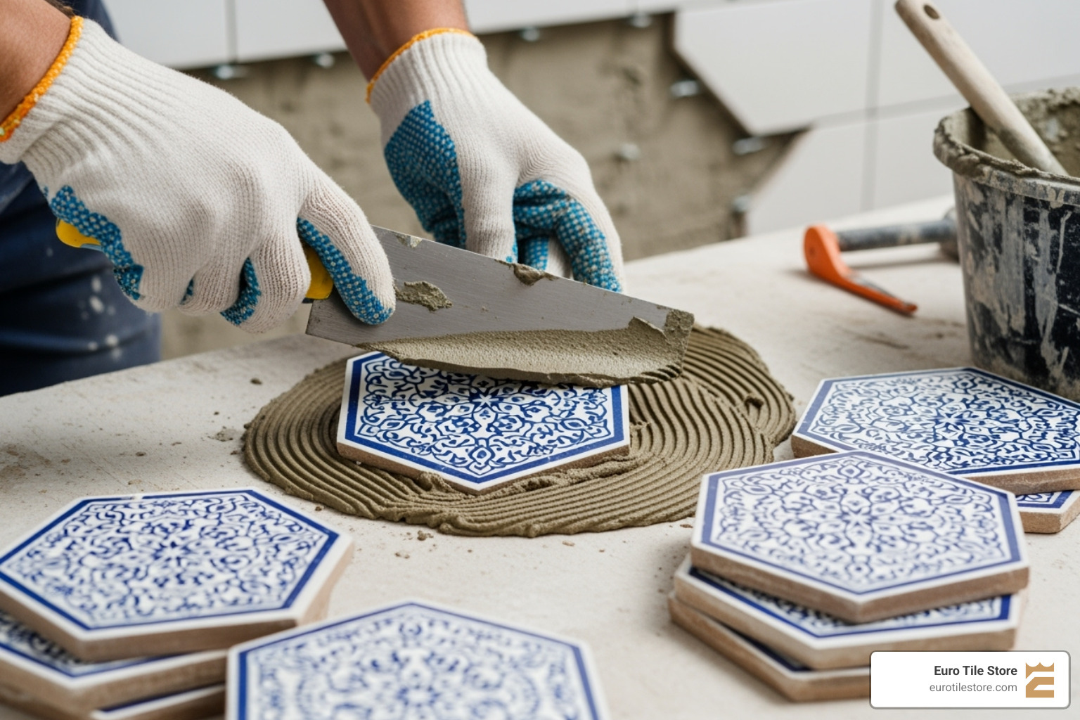 Can I use large format tile mortar on small tiles? 1 Safe Answer