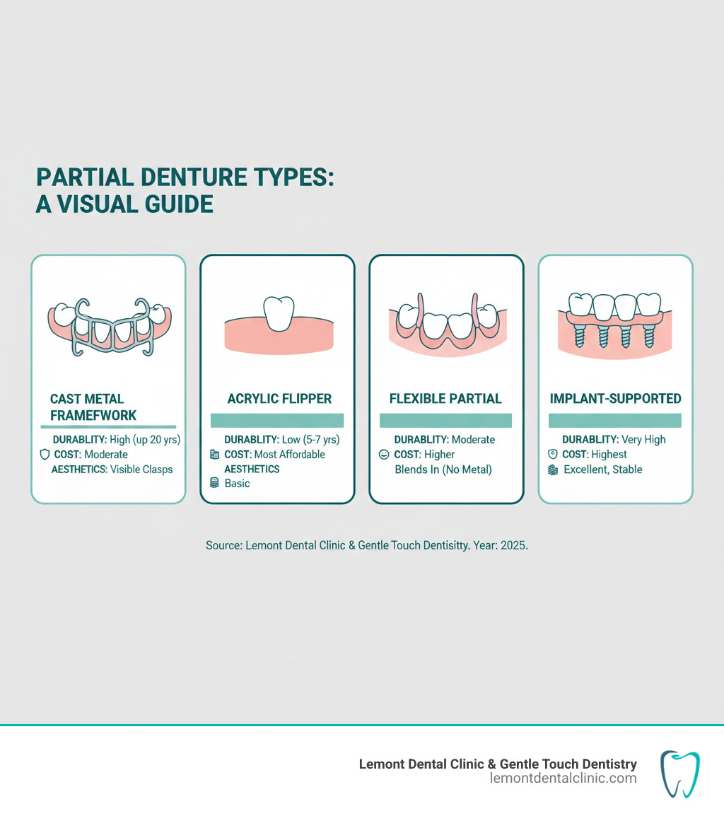 Different types of partial dentures pictures: 4 Best Options