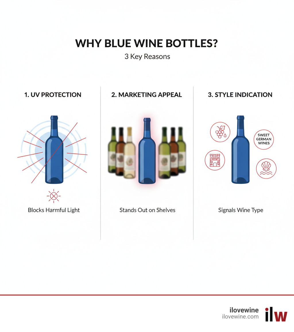 What wines come in blue bottles: 3 Key Styles!
