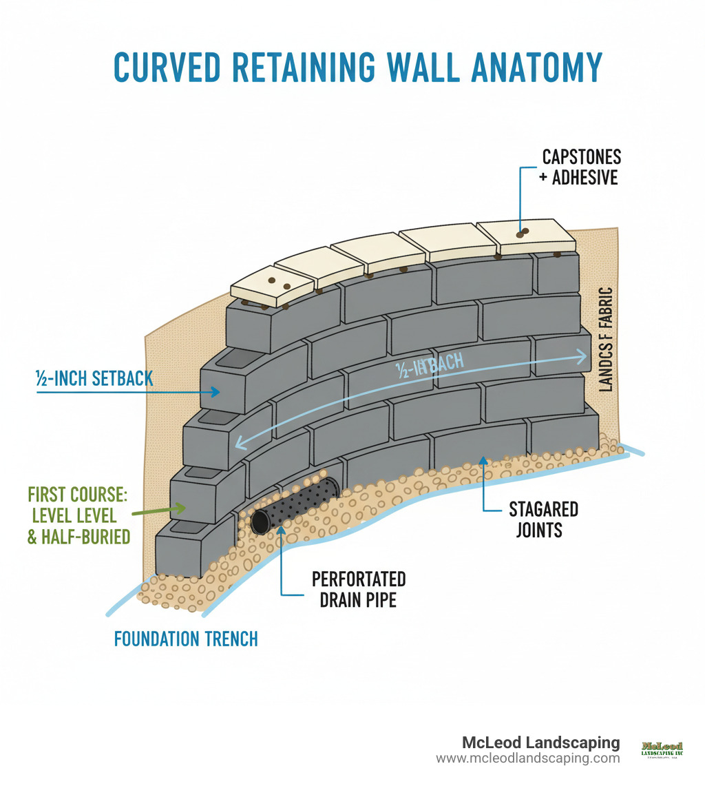 Curved Cinder Block Wall: Pro #1 Easy Build