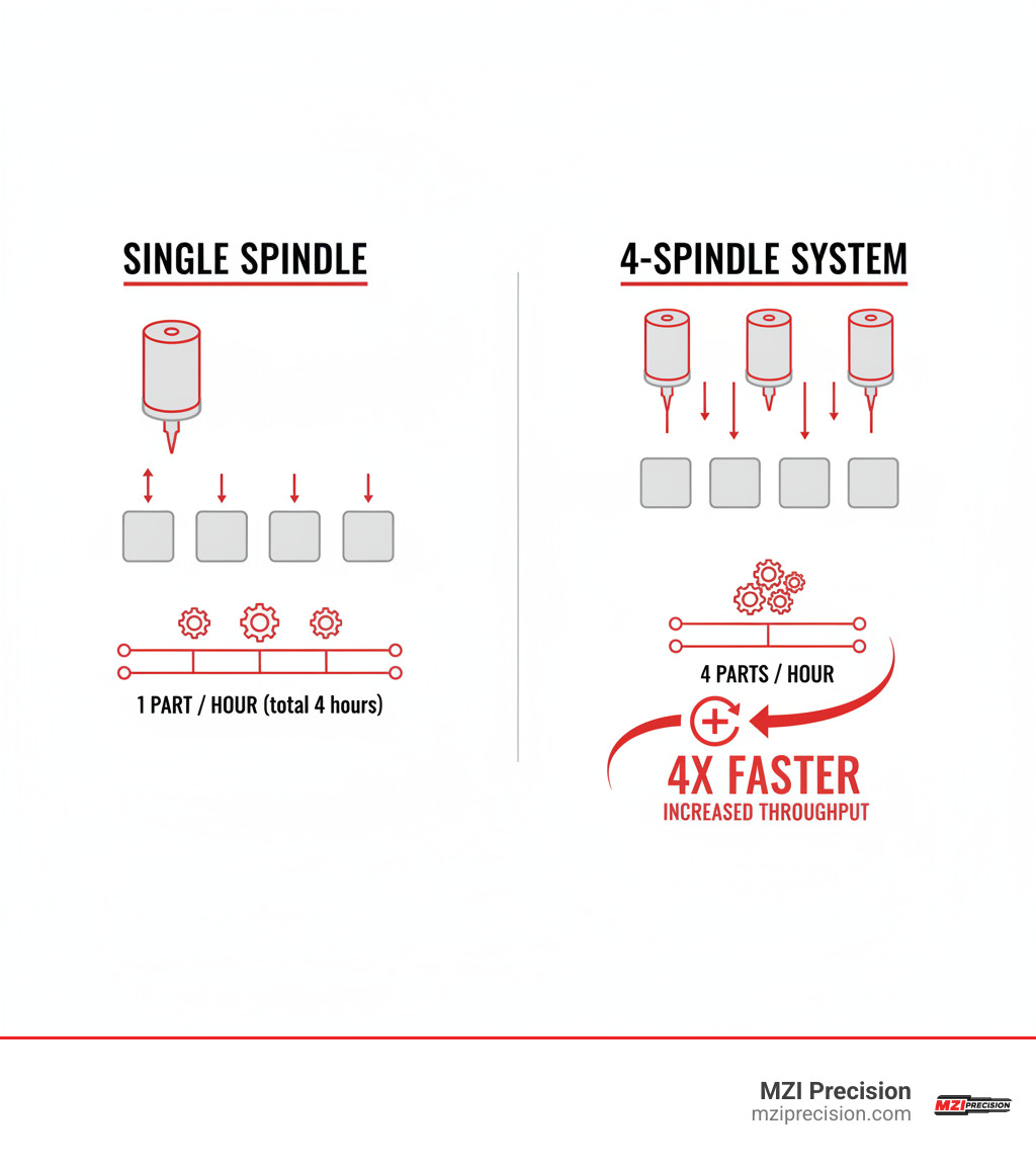 4 Spindle CNC Router: Quadruple Output!