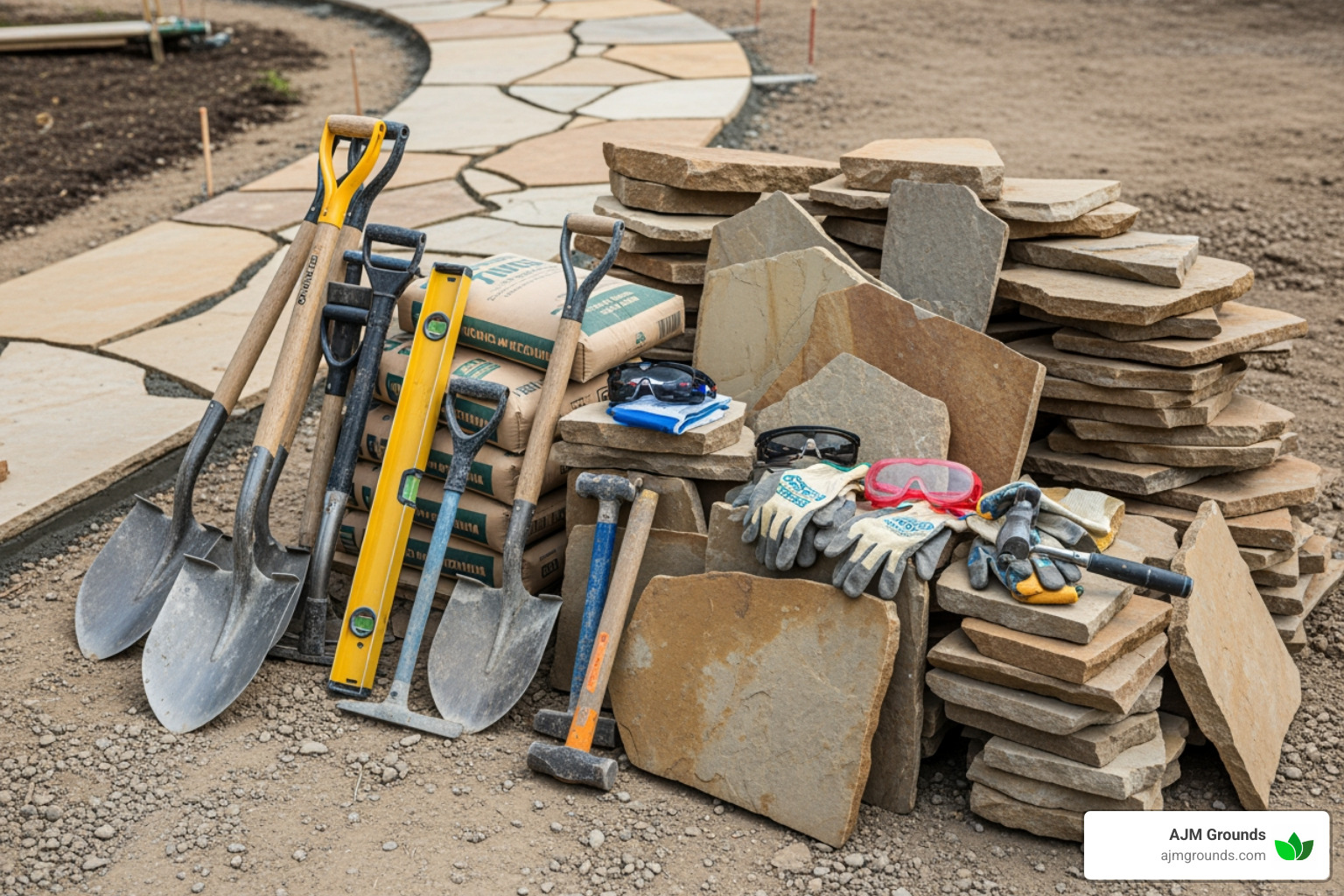 Installing Flagstone on Concrete: 1 Easy Guide