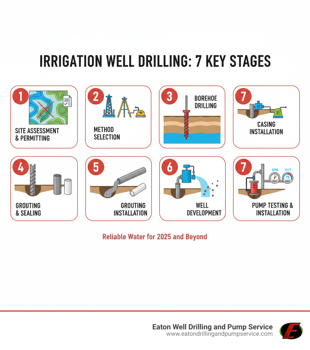 How to drill an irrigation well: 7 Expert Stages
