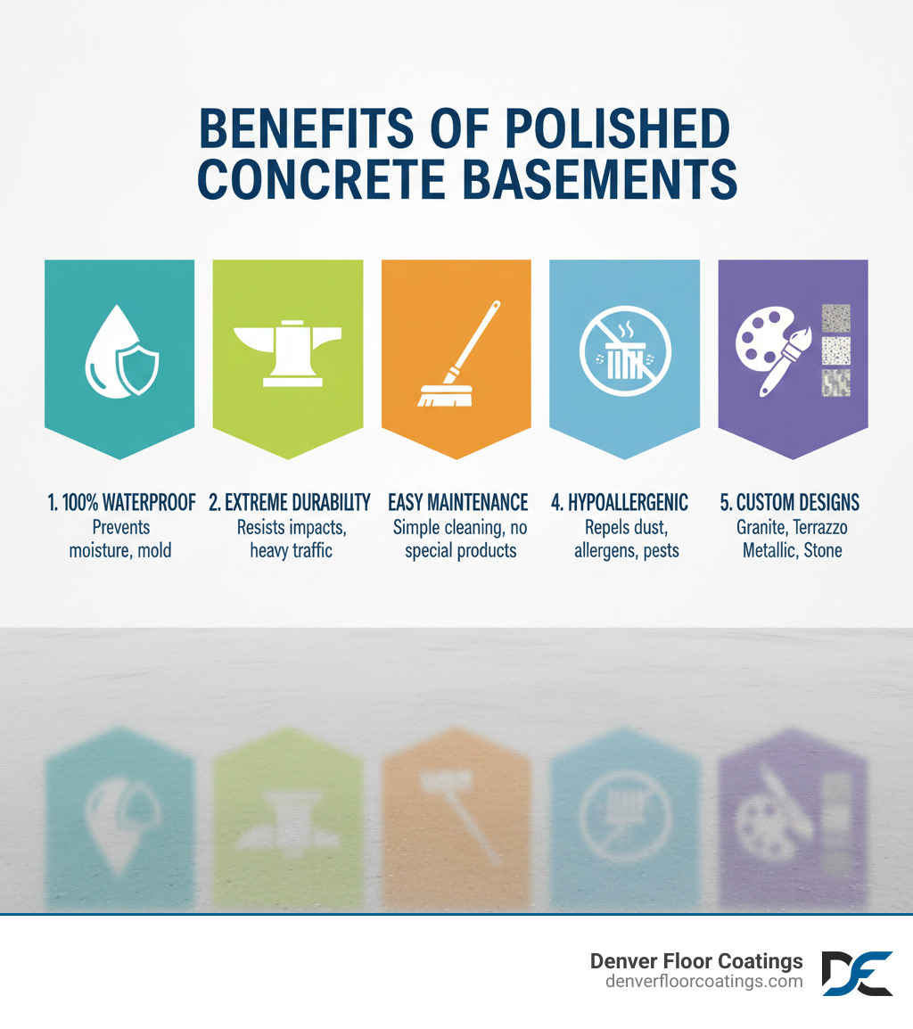Finished Basement Polished Concrete: Top 5 Ultimate