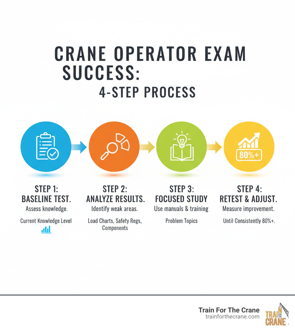 Crane operator practice test online: Master 4 Steps