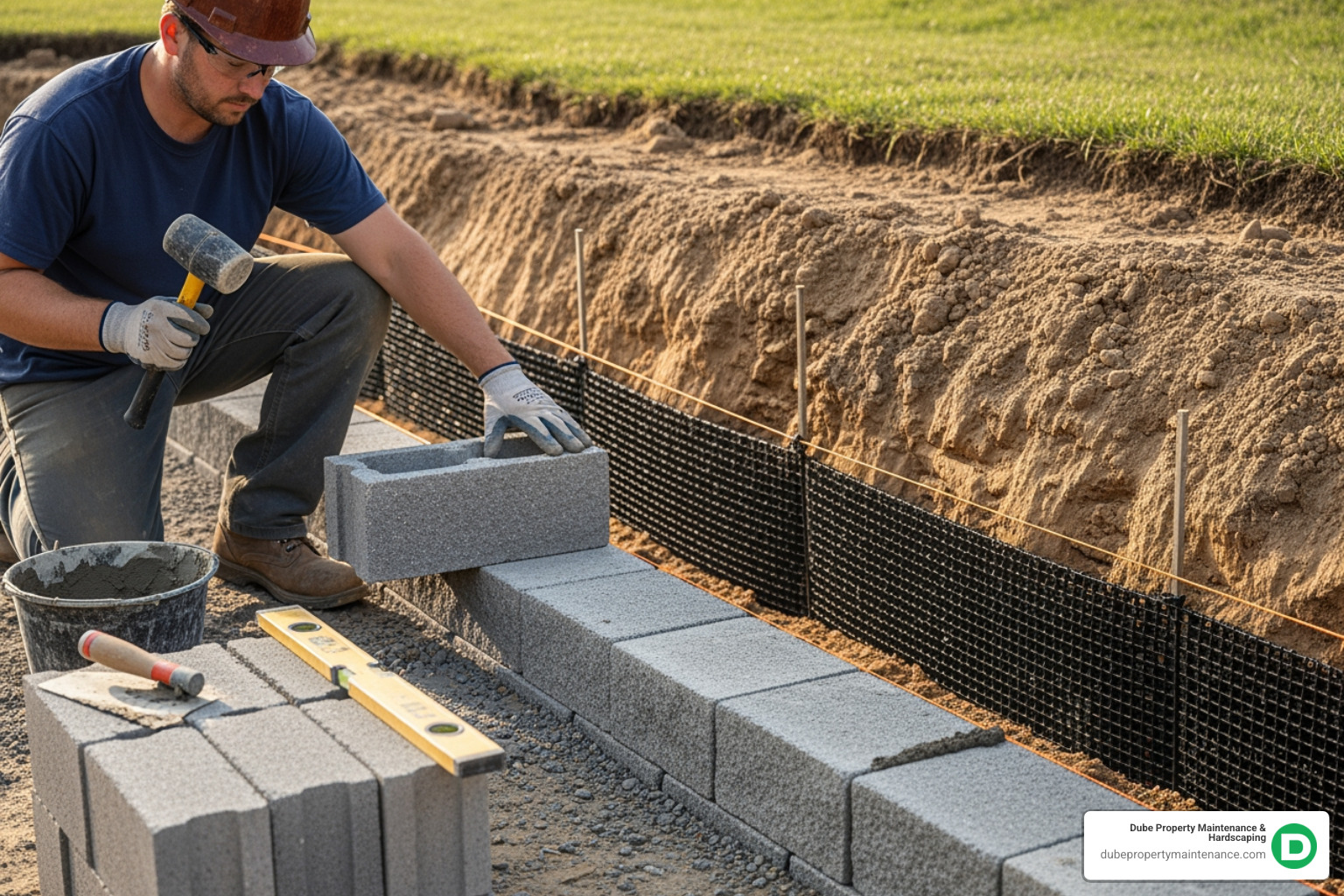 Retaining wall with geotextile reinforcement: #1 Best