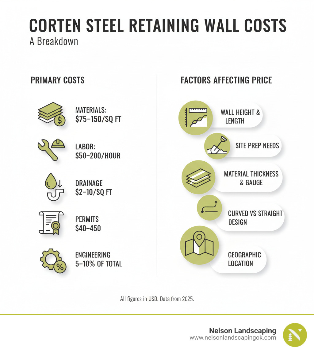 Corten Steel Retaining Wall Cost