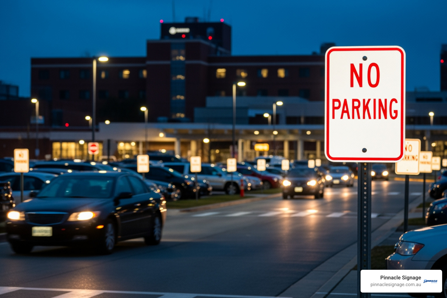 Reflective No Parking: Ultimate 24/7 Visibility — Pinnacle Signage