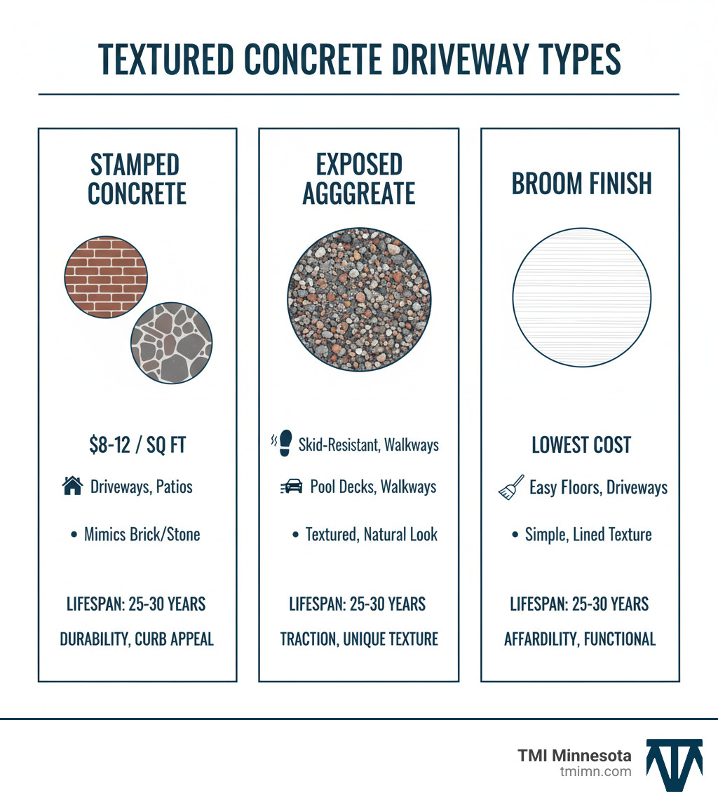Textured Concrete Driveway: Top 3 Ultimate