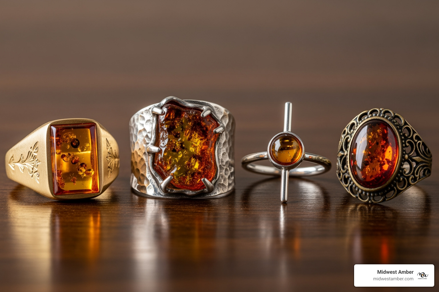 Amber Rings for Men: A Touch of Timeless Elegance