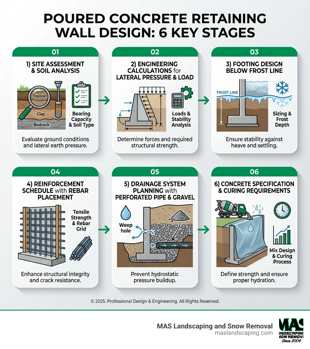 Poured Concrete Retaining Wall Design: #1 Best Blueprint