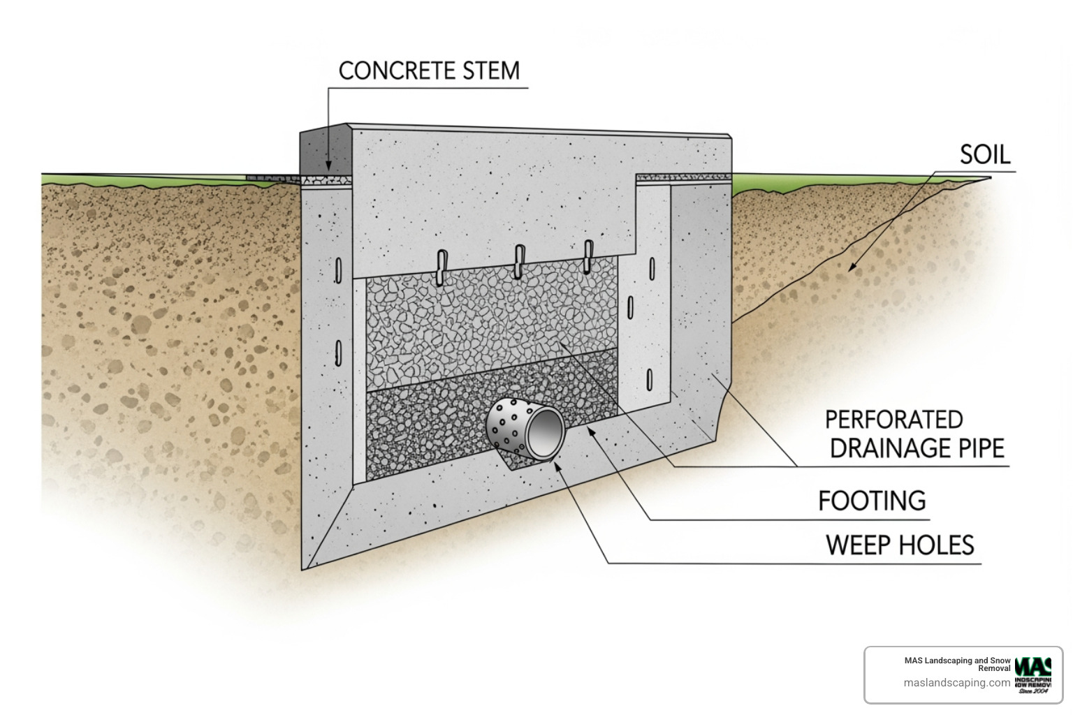 Poured Concrete Retaining Wall Design: #1 Best Blueprint