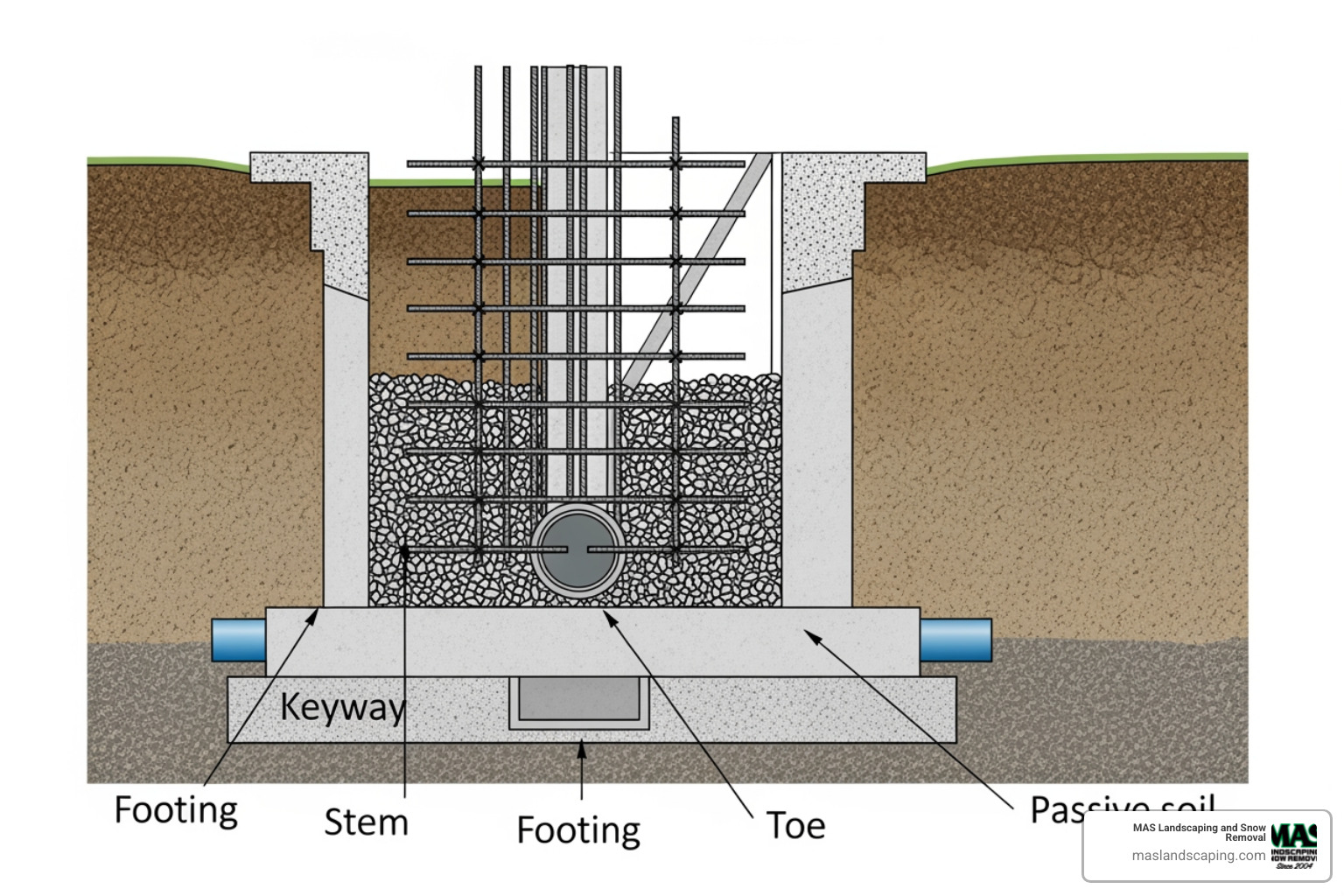 Poured Concrete Retaining Wall Design: #1 Best Blueprint