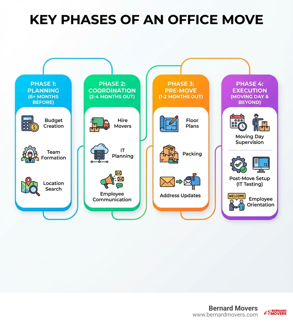 Office Moving Checklist Template Free: Stress-Free 4-Phase Plan