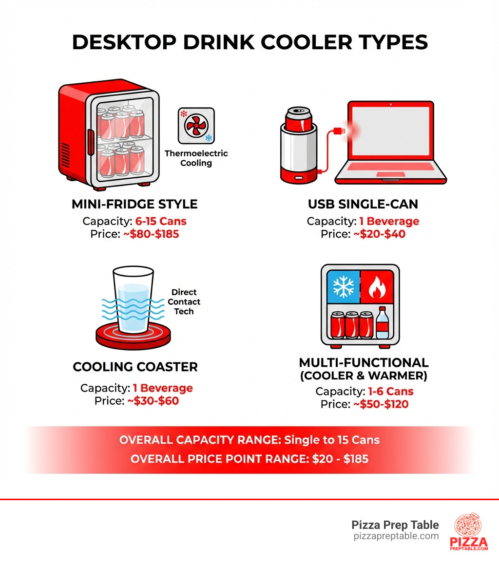 Desktop Drink Cooler: Top 4 Picks, Never Suffer Again – Pizza Prep Table