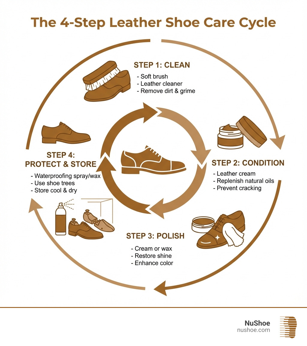 Best care for leather shoes: Ultimate 4-Step Guide