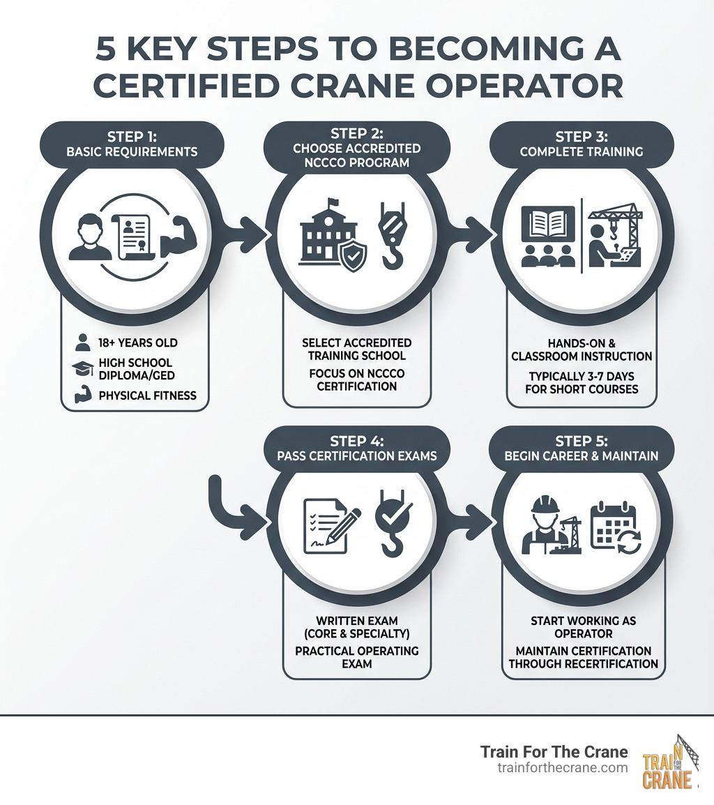 Crane operator training schools near me: Best 5 Steps!