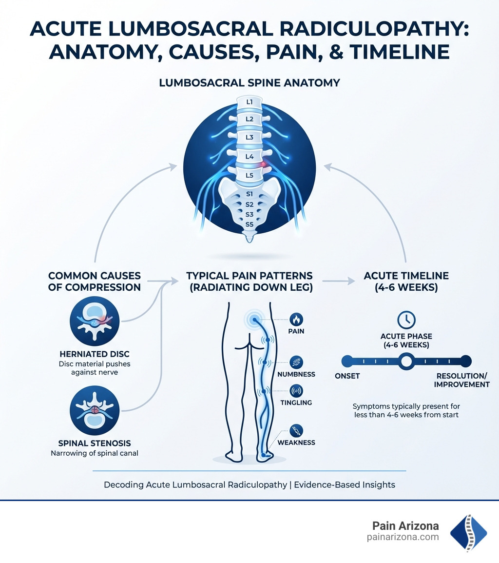 Acute Lumbosacral Radiculopathy: Conquer Pain in 4-6 Wks
