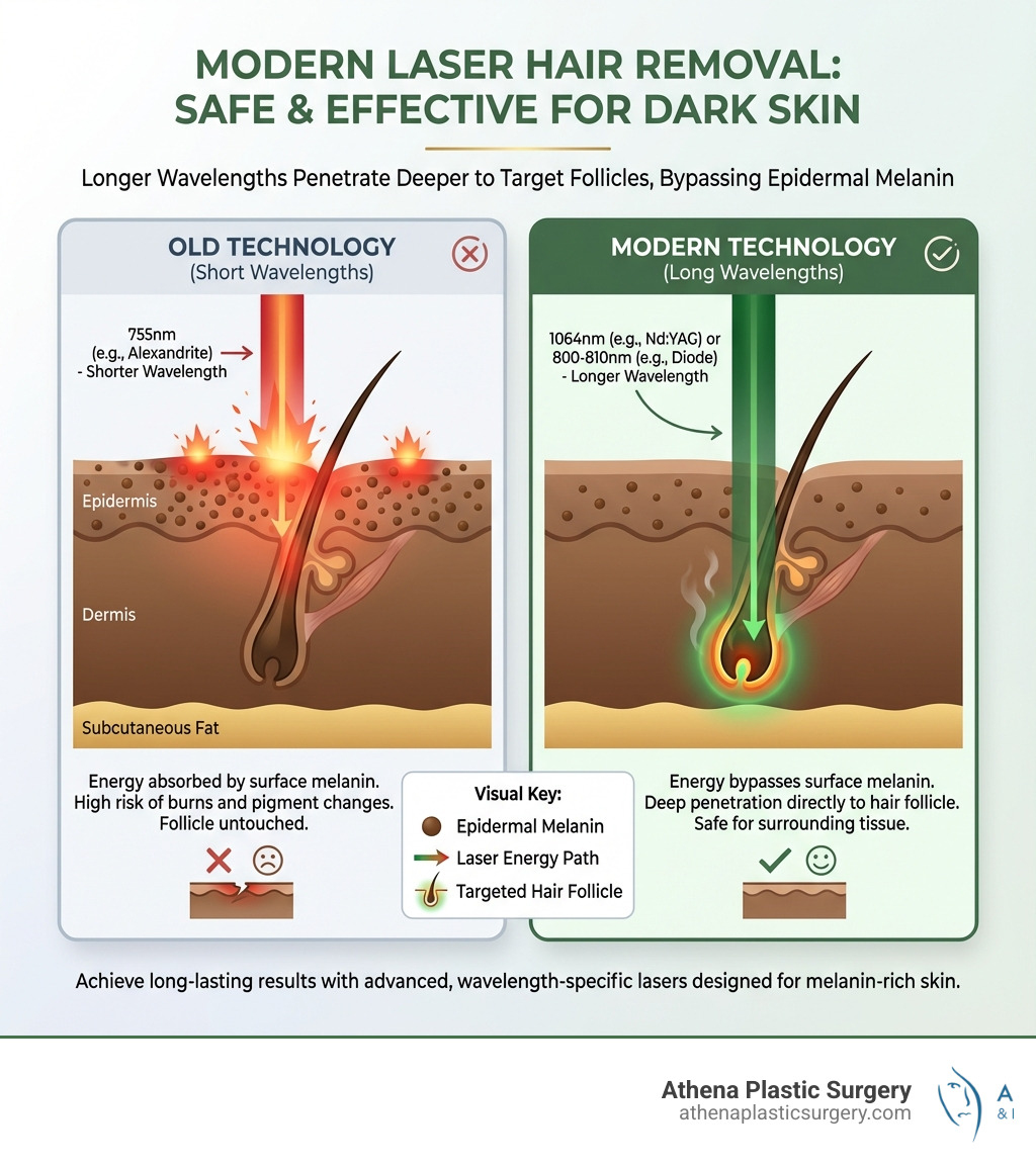 The Truth About Laser Hair Removal and Dark Skin - Athena Plastic Surgery