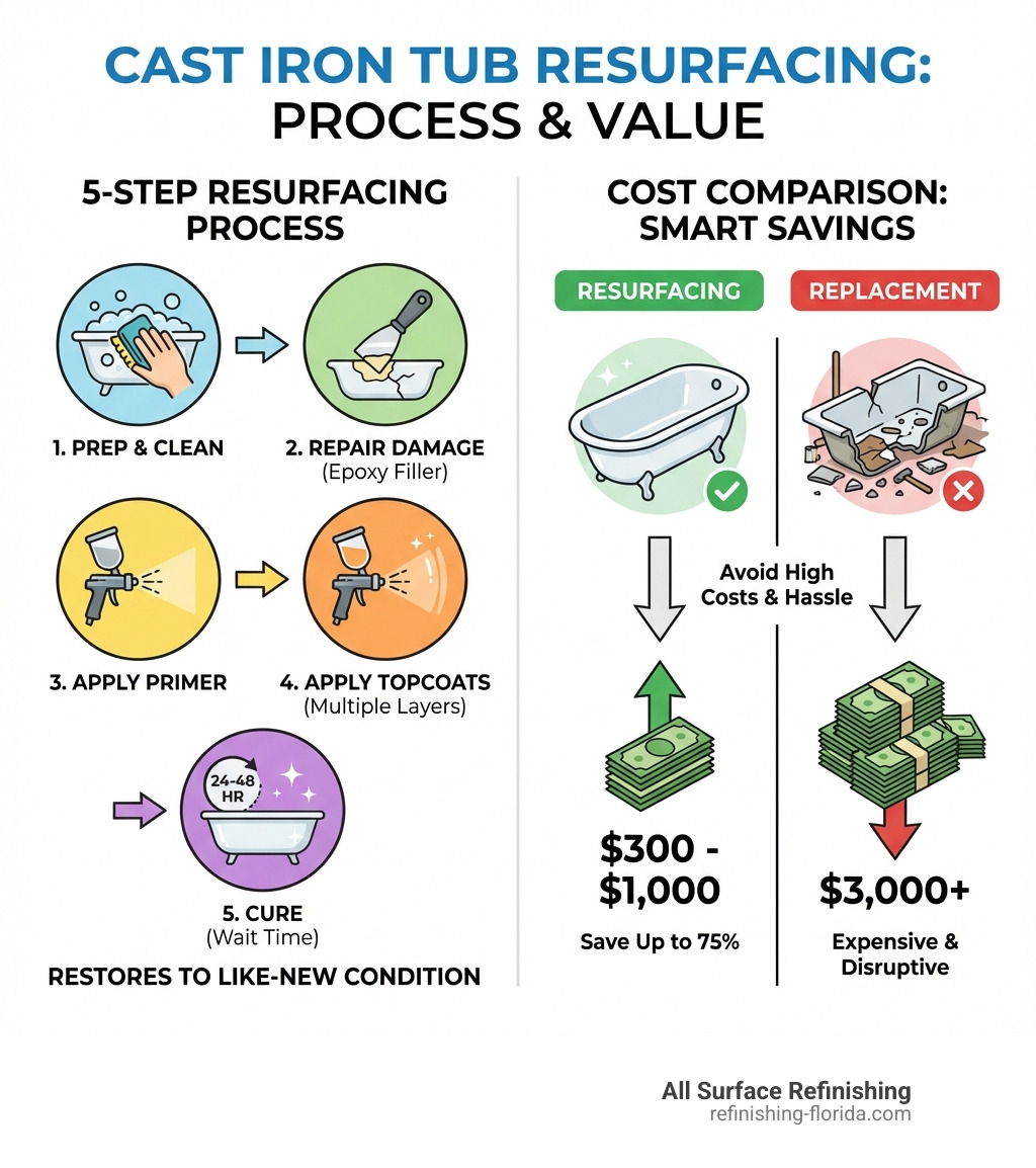 The Ultimate Guide to Resurfacing Your Cast Iron Tub at Home - All ...