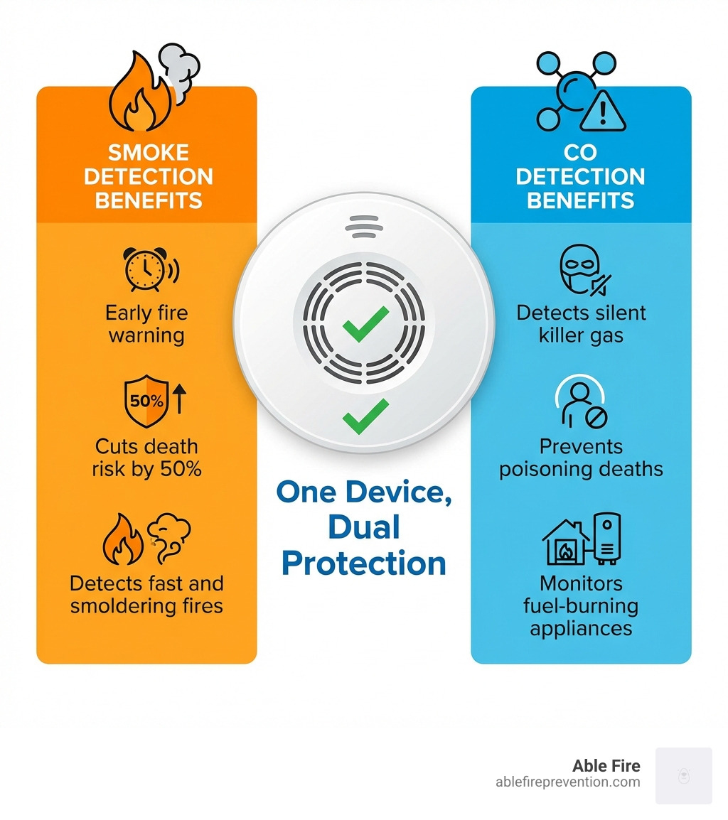 Fire alarm with carbon monoxide: 2-in-1 Smart Safety