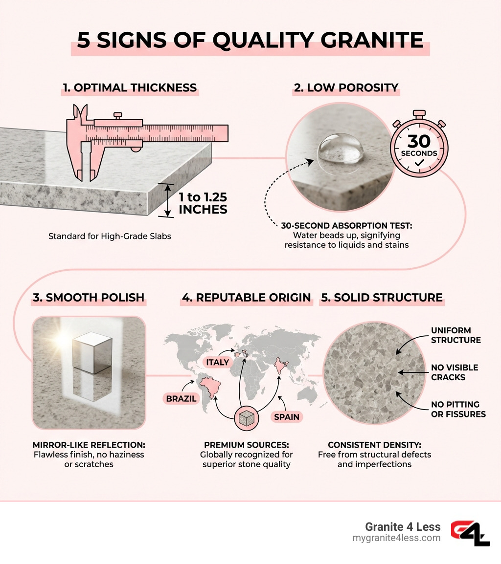 Quality Granite: 5 Key Signs for Stunning Surfaces