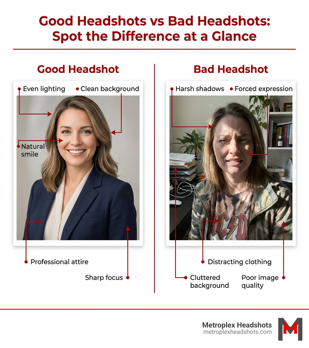 Good headshots vs bad headshots: 1 Ultimate Guide to Success