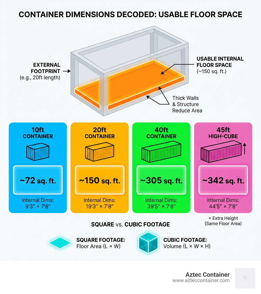 Container Dimensions Decoded: Your Guide To Square Footage - Aztec ...