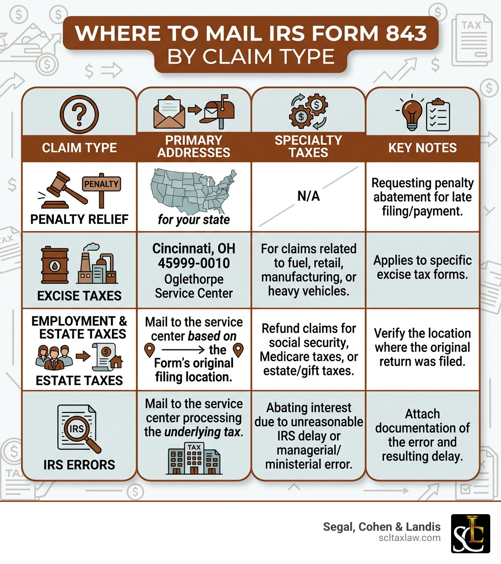 Where to Mail IRS Form 843 in 2026: Ultimate Guide