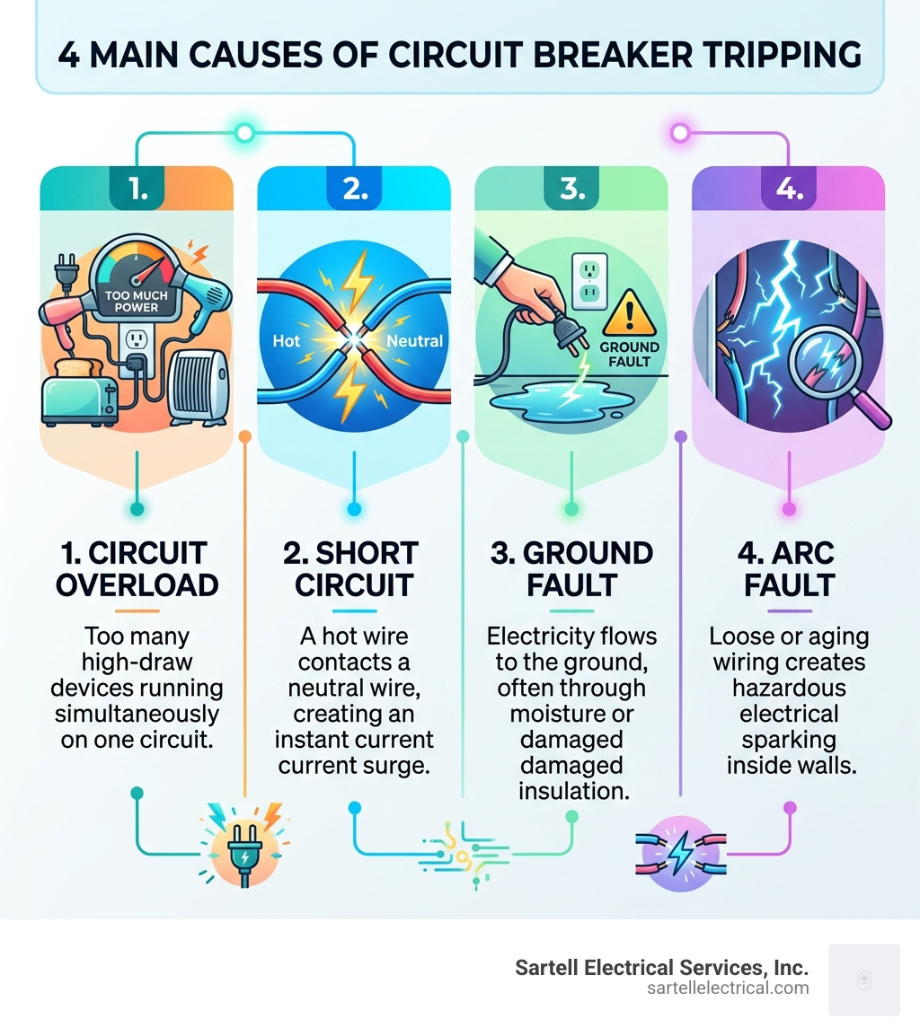 Circuit Breaker Tripping: 4 Main Culprits