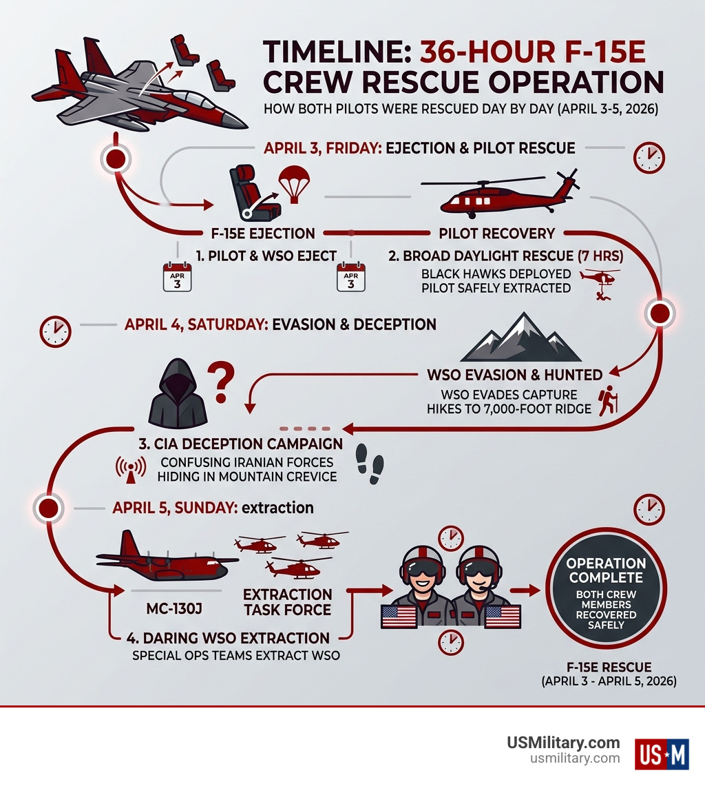 HOW BOTH OF THE F-15 PILOTS WERE RESCUED DAY BY DAY in 2026