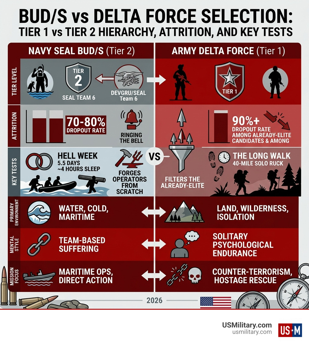 What's the Difference Between BUD/S and Delta Force Training