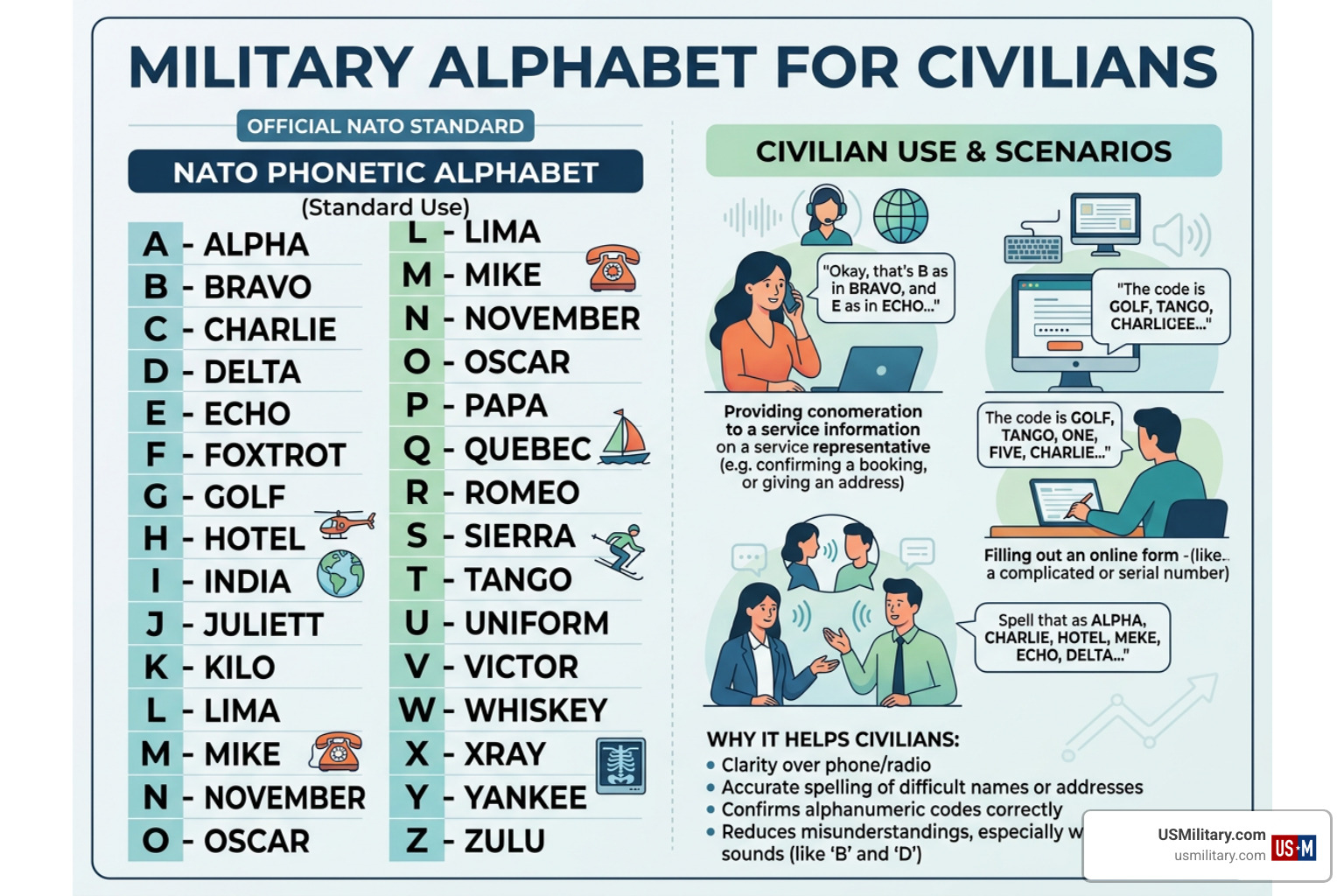 Stop Saying A as in Apple and Master the... | US Military