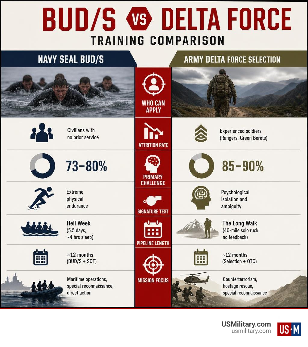 In Depth Guide to Navy SEAL BUD/S vs Delta Force Training