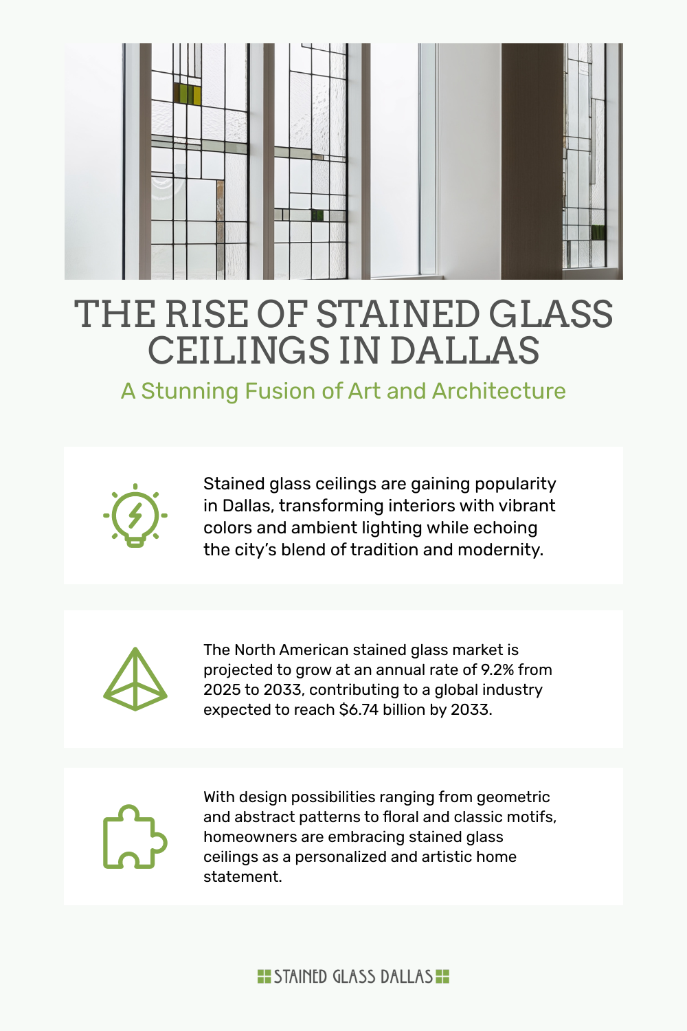 Stained Glass Ceiling in Dallas: A Bold Interior Trend | Stained Glass ...