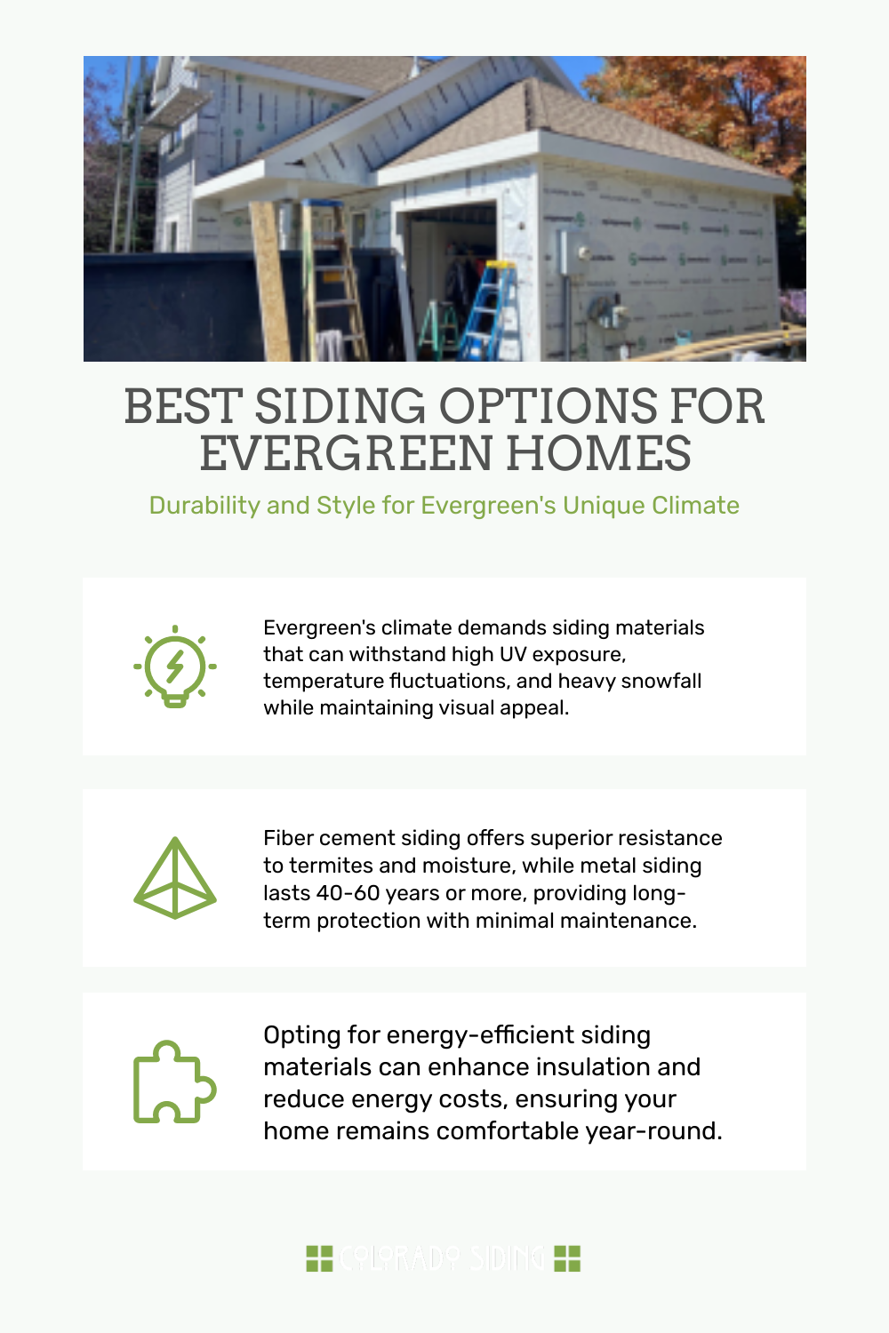 Siding in Evergreen: Maximize Durability & Style | Colorado Siding