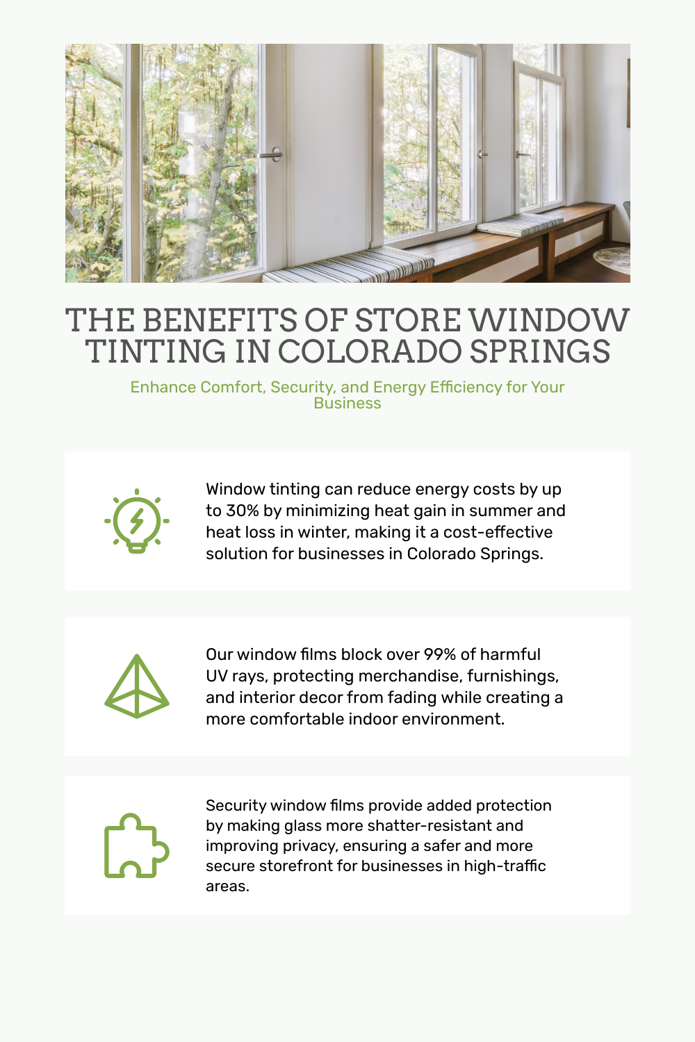 Store Window Tint in Colorado Springs for Better Looks & Comfort ...