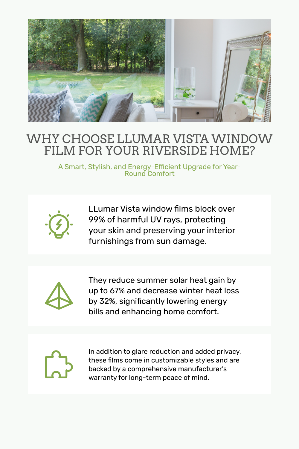 Llumar Vista Window Film in Riverside for Homes - Riverside Window Film