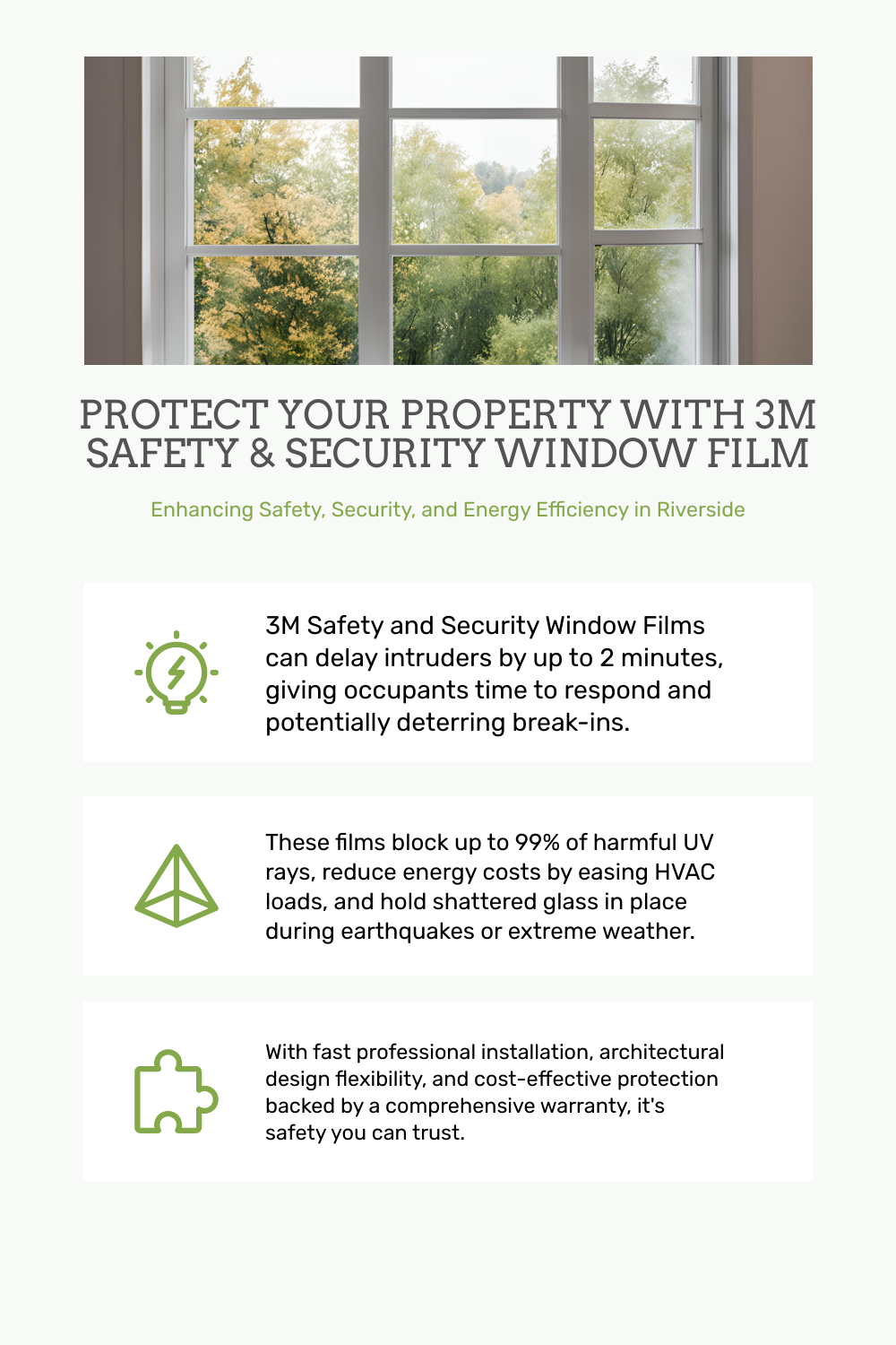 3M Safety and Security Window Film in Riverside - Riverside Window Film