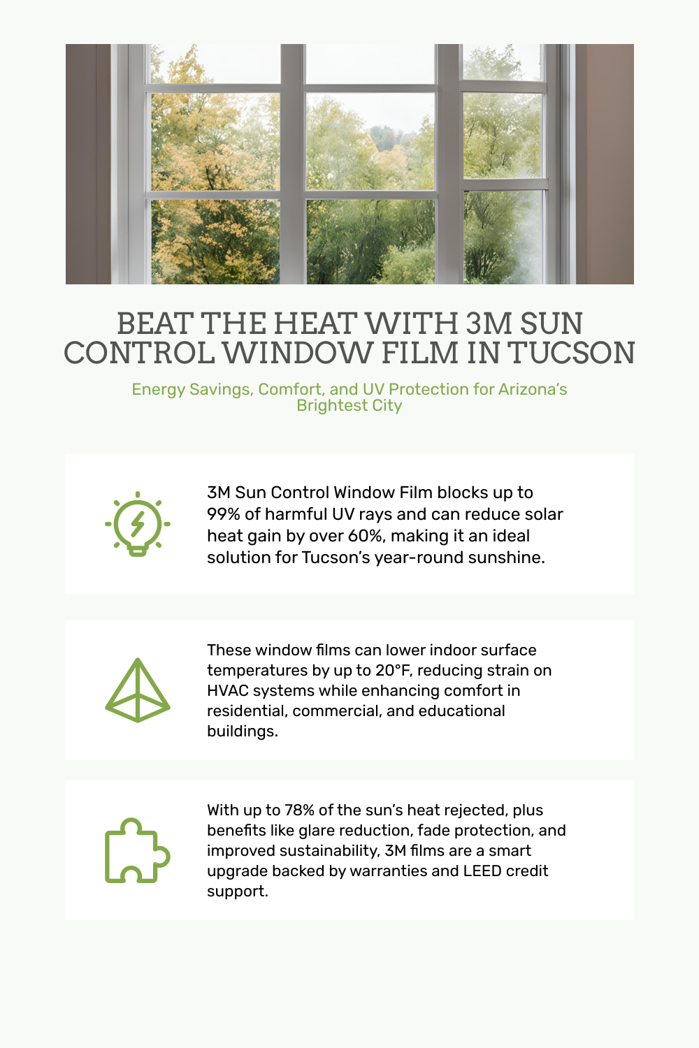 3M Sun Control Window Film for Tucson Homes - Window Film Pittsburgh