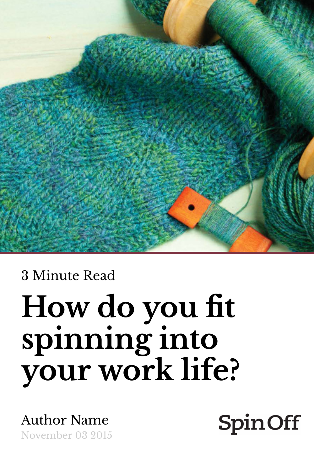 How do you fit spinning into your work life? | Spin Off