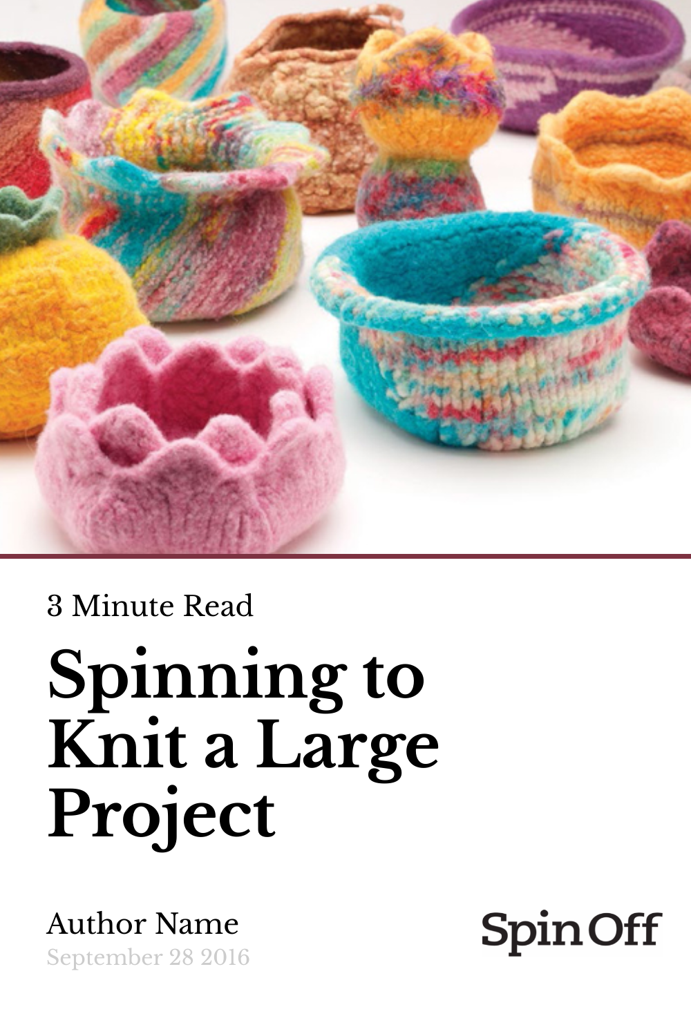 Spinning to Knit a Large Project | Spin Off