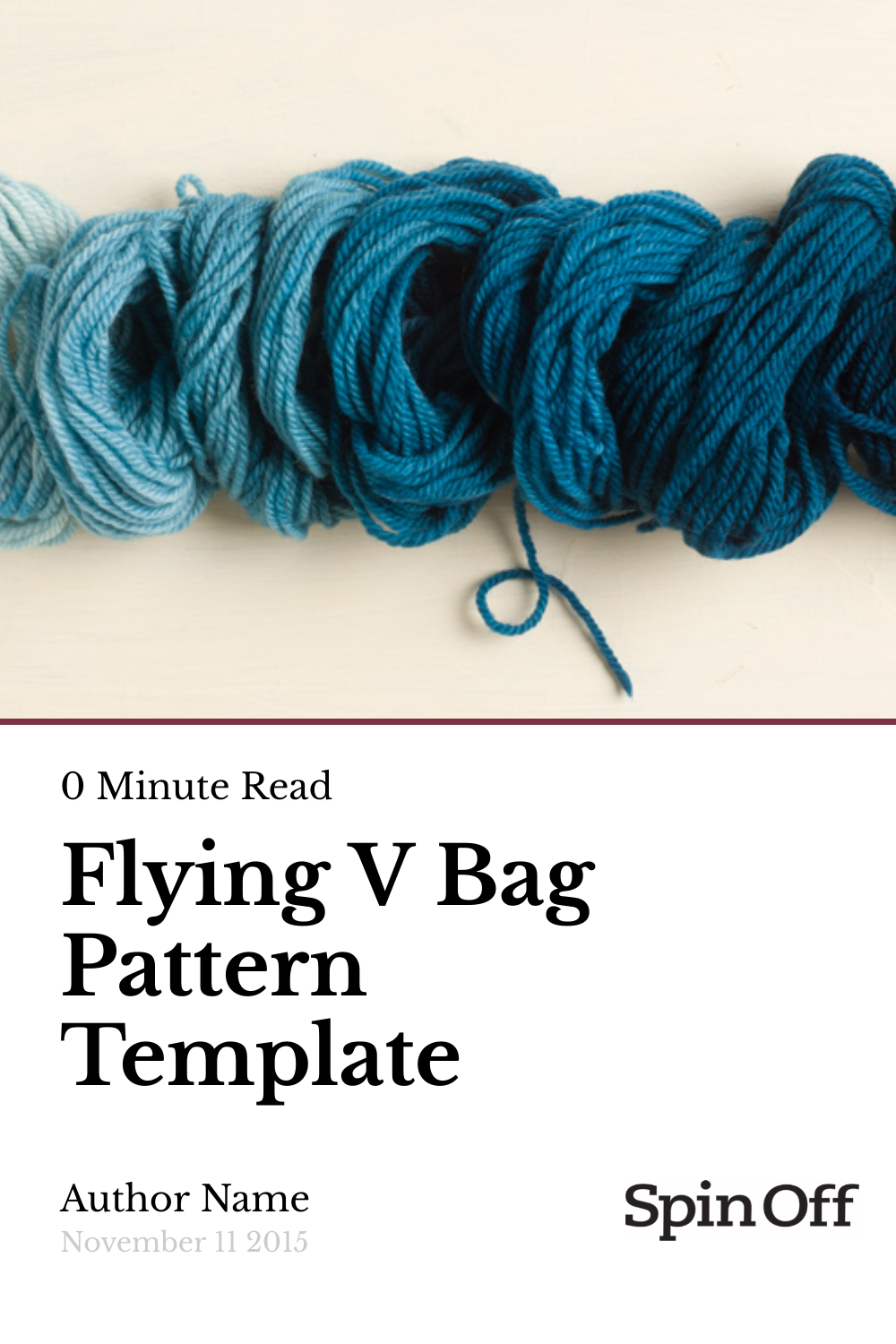 Flying V Bag Pattern Template | Spin Off